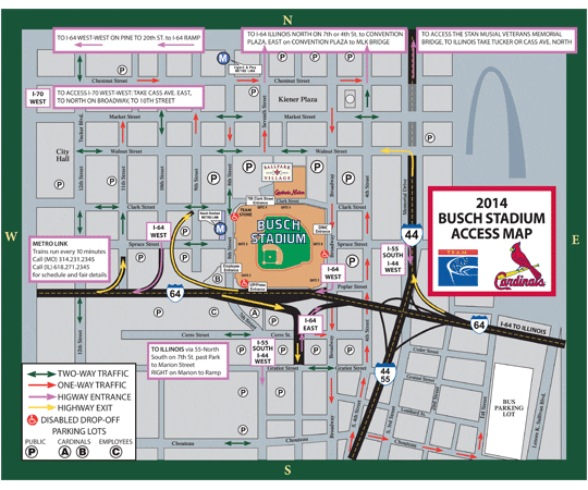 Busch Stadium Parking Map Stadium Parking Guides