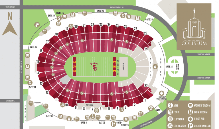 LA-Coliseum-Seating-Chart - Stadium Parking Guides